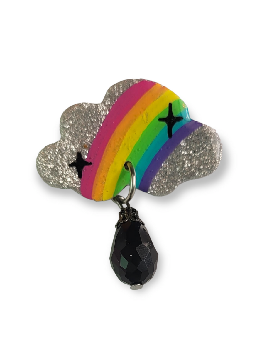 Holographic Rainbow Cloud Pins – The Crafty Queer